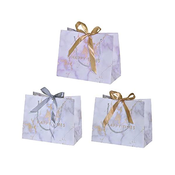 ホワイト/25x20x12.5cm/-・1.セット内容ギフトバッグ×3枚、サイズ:約25ｘ20ｘ12.5cm・2.特徴シンプルなデザインがあって、発色もきれいで、弓のリボンが映え、高級感と上品な可愛らしさが演出しています。・3.多用途ギフト...