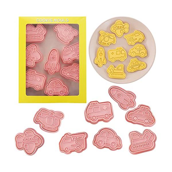 乗り物 クッキー型 8個セット/-/001・Color:乗り物 クッキー型 8個セット・セット内容8個セット ボックスサイズ：16*22*2.3cm クッキー型として、またはクッキー生地、フォンダン、ソフトフルーツ、ゼリー、チーズ、クラフト...