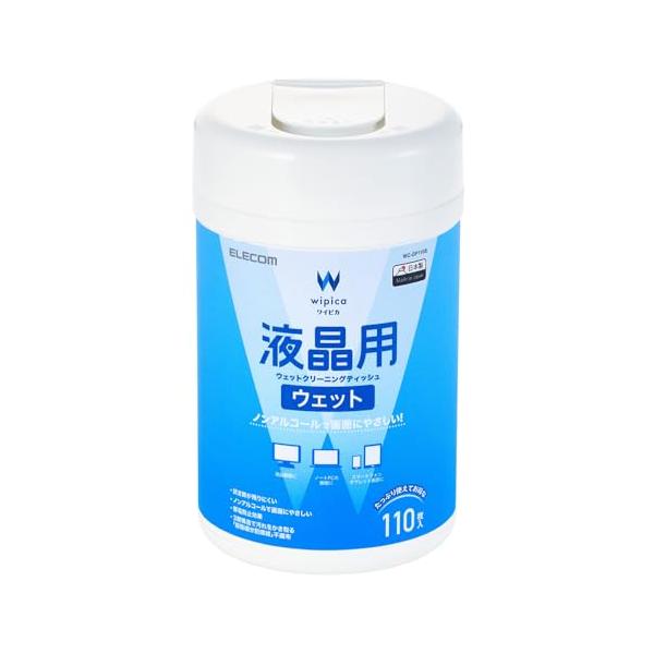 ボトル-/110枚/WC-DP110B・Size:110枚Style:ボトル・パッケージ個数:1・デリケートな液晶画面にも安心して使える、ノンアルコールタイプのウェットクリーニングティッシュです。・液晶画面、ノートパソコンの画面、スマートフ...