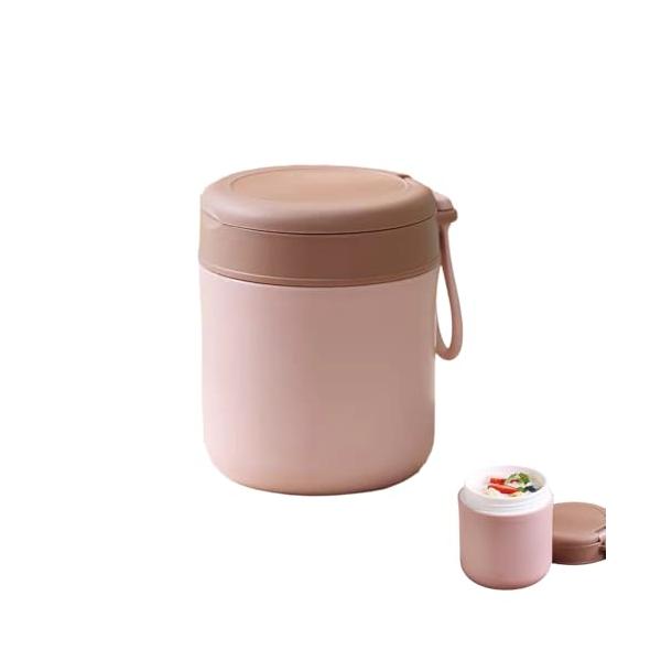 ピンク/直径10.5cm、高さ12cm/EsiFare・保温保冷このスープジャー 400ml ピンクはステンレス鋼の内胆を採用しており、ステンレス鋼は優れた熱伝導率制御能力を備え、熱量（または冷気）の伝達を的に抑制します。冬に温かいスープで...