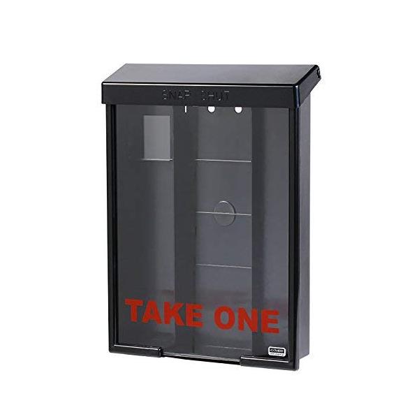 ブラック/-/-・Color:ブラック・パッケージ個数:1・ハイグレードな屋外用チラシケース赤文字「TAKE ONE」は、正面の透明プラスチック板に印刷済・チラシを24時間無人で配布できます・輸送や製造上、小キズやスリ傷がある場合があります...