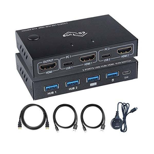 ・ 2台用・4K30HZ KM201・・Size:2台用・4K30HZ・2台のパソコンを1セットのキーボード・ディスプレイ・マウスで操作できるPC切替器です。デスク周りの省スペース化を実現します。・Ultra HD 4K（3840*2160...