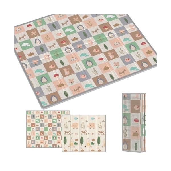 緑樹+楽園/160×180×1cm/-・Size:160×180×1cmColor:緑樹+楽園・「高品質なXPE素材」：こちらのプレイマットは高品質なXPE素材を採用しており、有害な化学物質を含まない無害・無臭の素材で、柔らかくて弾力性があ...