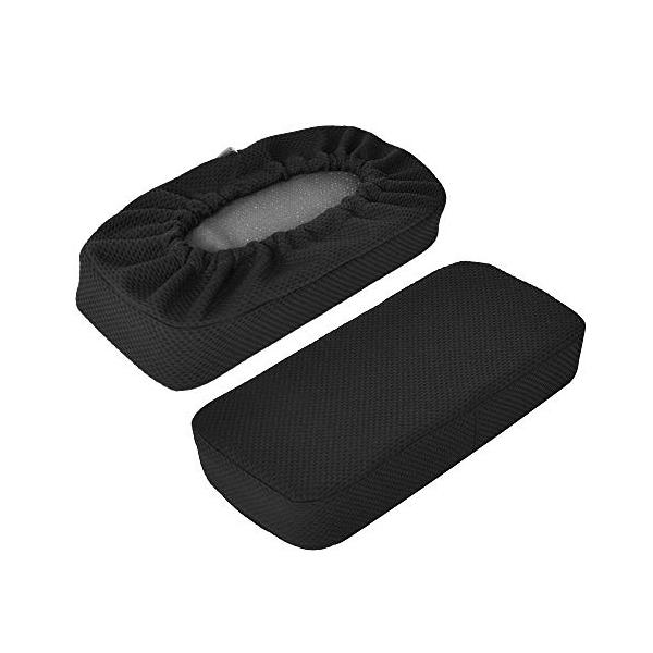 ブラック 25cm 長さ/Small/-・Color:ブラック 25cm 長さ・パッケージ個数:1・サイズ肘置きクッション 約 25cm x 11cm x 4cm厚み 2個入り・取り付け簡単アームレストクッションは一周ゴム付き、椅子に取り付...