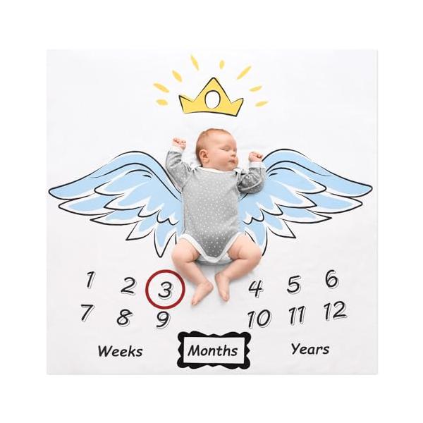 メモリアルエンジェル/-/-・ 記念に残る一瞬を切り取る  赤ちゃんが眠っている間に自然な寝相を撮影し、可愛いアートに仕上げることができる月齢フォトマットです。赤ちゃんの成長の過程を可愛く、面白く切り取ることができます。大切な思い出を残すた...