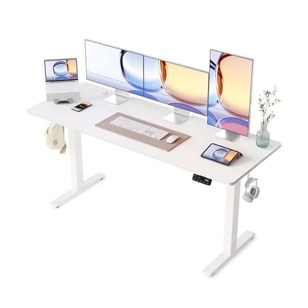 電動昇降式ホワイトフレーム/ホワイト天板/160*60cm/-・Color:ホワイトフレーム/ホワイト天板Size:160*60cm・本体サイズと耐荷重YIHAYO昇降式デスクは十分優雅な作業台を提供します:幅160cm ×奥行60cm。優...