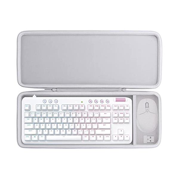 耐衝撃性、半防水性、防振収納ケース・パッケージ個数:1・特別な保護トラベル収納ケース-co2CREA 互換品 ロジクール g715保護トラベル収納ボックス。・Logicool g715 ケースのゴムバンドとメッシュバッグは、g713 ロジク...