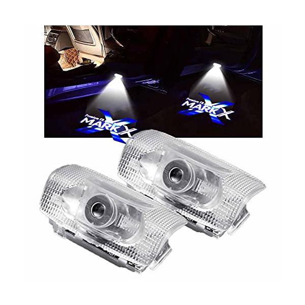 Mark X-blue/-/-・Color:Mark X-blue・『適合車種』： マークX Mark X、『また、1年間の品 質を設けております。』・『用途』：投影ロゴ、ドアを開けると、ウェルカムライトが自動的に点灯して 作業状態に入りま...