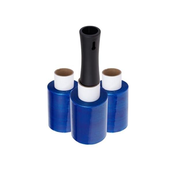 ホルダー+ラップ3個ブルー/-/-・Color:ブルーStyle:ホルダー+ラップ3個・パッケージ個数:1・用途：商品の区別、新聞・雑誌、段ボールの梱包や部品・パーツのまとめ、商品の保護・梱包、長物の荷崩れを防ぐなど・フィルムサイズ：幅10...