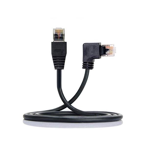 ・Right Angled Cat6  UT-009-RI-0.5M・・Color:Right Angled Cat6・直角8P8C STP Cat6 Lanイーサネットネットワークパッチコード90度からストレートケーブル50cm・ストレー...