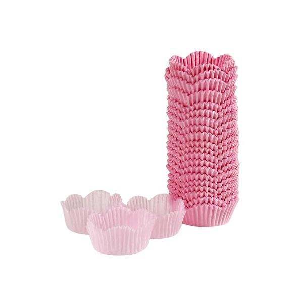 500枚ピンク 花型/8号/A108811・Color:ピンク 花型Size:8号Style:500枚・パッケージ個数:1・本体サイズ(1枚あたり)：8号サイズ(約底径47mm×高さ21〜26mm)・入数：500枚・耐熱温度：200℃(20...