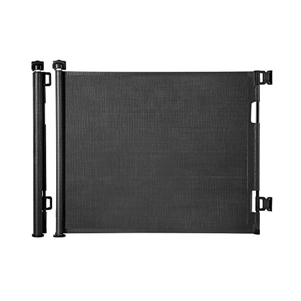 グレー/ブラックS/BB0062・Size:ブラックS・リトラクタブルデザイン：ロールゲートの幅は最大150cmまでストレッチ可能です。バリアフリー自由伸縮、様々なドアフレームにするのに適しています。スペースを節約できます。・簡単な操作：ベ...