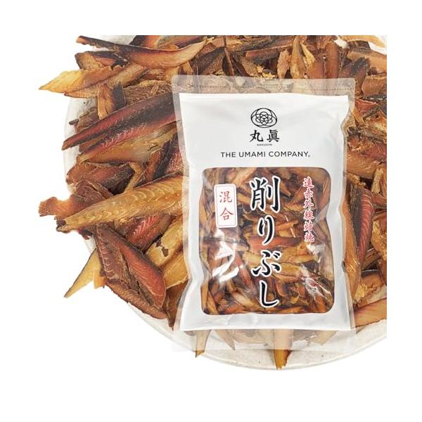 サバ節と宗田節を混ぜた混合削り節です。・パンチの強いかつおぶしを選別しました。・ラーメン・うどん・お鍋・おでんに最適な削り節です。