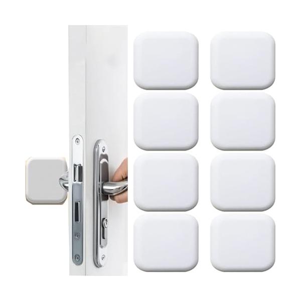 ホワイト/中/衝突防止シート・上質な材質このドアノブ保護パッドは長さ4 cmで、高品質シリカゲル材料を採用し、優れた緩衝があり、ドアを開けたり、家具を移動したりする時の騒音を的に軽減するだけでなく、あなたの家の物品に追加の保護を提供し、衝突...