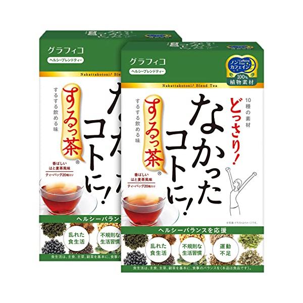 なし/20個×2個/-・FlavorName:はと麦Size:20個×2個・パッケージ個数:1・100%植物由来のヘルシーブレンドティー・ノンカフェインタイプ・香ばしいはと麦茶風味・1個(3g当たり) 茶葉での分析値11.94kcal・ブラ...