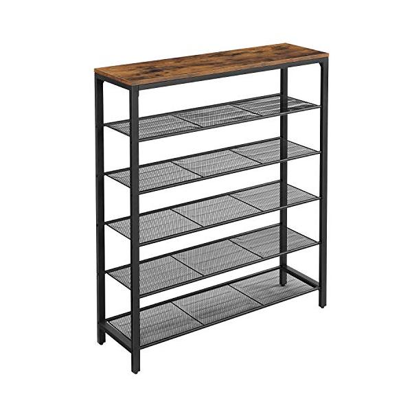 おしゃれブラウン/6段/-・Size:6段Color:ブラウン・おしゃれなデザイン温もりを感じれる木目調のパーティクルボードを使用し、靴やブースを収納するとともに、玄関も素敵な空間に変わります。間隔の高さが18.7cmで、下駄箱として使うの...