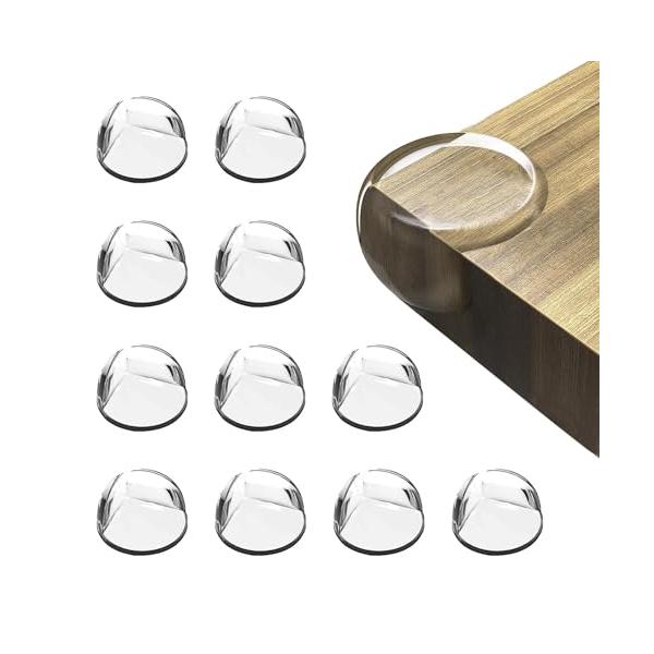 透明/ミディアム/YHLY1・Shape:円形・子供の安全を守る柔らかい素材のコーナークッションは、衝撃を吸収する能力を持っています。これにより、ぶつかった時の力を分散し、怪我を最小限に抑えることができます。子供や年配者のいる家庭では、重要...