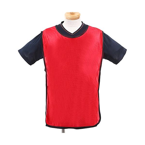 赤5枚セット/Free Size/-・Color:赤5枚セット・軽量速乾サイドレスタイプで脱ぎ着がらくらく 無地 カラービブスとなります。・フットサル・サッカーやバスケといったチーム戦競技のチーム分けに最適です。・メッシュ性の生地でとても軽...