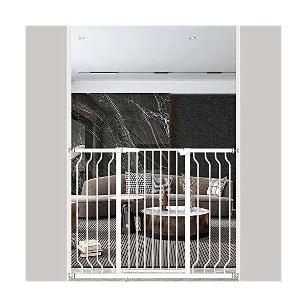 ホワイト/111-118cm/w282・Size:111-118cmMaterialType:スチール　ホワイト・「高さ100cm以上」つかまり立ちの赤ちゃんがよじ登れないように考えた高さ103cm以上のベビーゲート、セーフティー安全ゲート...