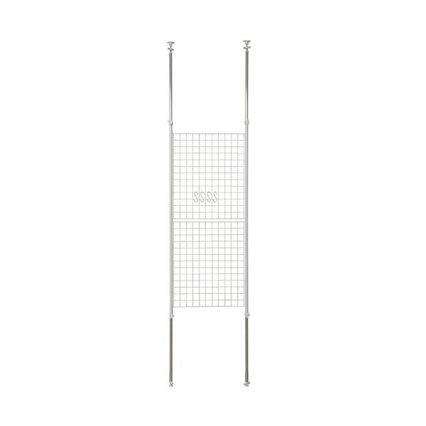 ワイヤー(幅60)ホワイト/幅60/SP-60(W)・Color:ホワイトStyle:ワイヤー(幅60)・パッケージ個数:1・本体サイズ:幅60×奥行5×高さ166.5-295.5cm・全体耐荷重:6kg・材質:スチール(粉体塗装、クロムメ...