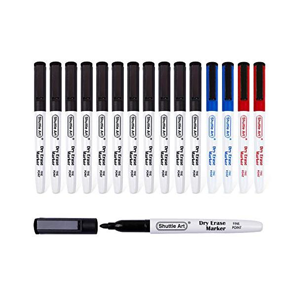 細字ホワイト/1 Count (Pack of 15)/DEM11+2+2・Color:ホワイト・パッケージ個数:1・15色マーカーペン黒×11本、赤×2本、青×2本の3色ホワイトボードマーカーセットです。色のバランスが良く、発色が鮮やかな...