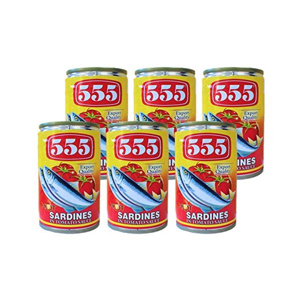-/155グラム/-・パッケージ個数:6・原材料名：イワシ、トマトソース、大豆油(遺伝子組み換えでない大豆)、砂糖、食塩、V.A、香辛料・内容量：155ｇ・保存方法：開缶後は冷蔵庫に保管してお早めにお召し上がりください。・原産国：フィリピン...