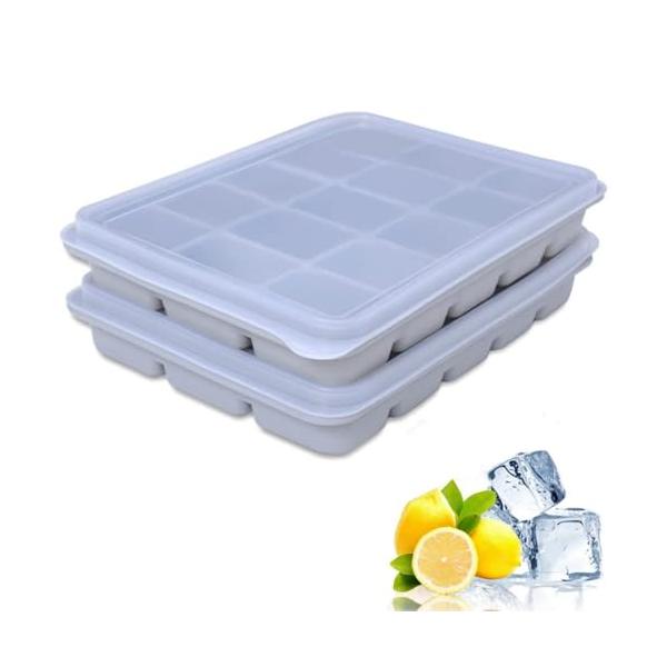グレー/18.5 x 13 x 3 cm/01・Color:グレー・材質このシリカゲル氷塊トレイは食品級シリカゲルから作られ、ビスフェノールAを含まず、耐久性があり、安全で耐久性がある。・サイズ18.5*13*3cm、重さ約140g。・蓋付...