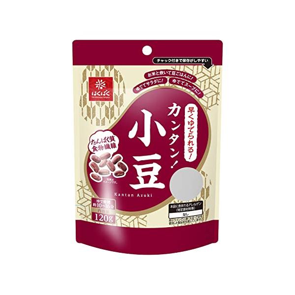 小豆-/120g×1袋/4902571477518・Style:小豆・原材料:蒸煮小豆(国内製造)・商品サイズ(高さ×奥行×幅):18.5cm×3.8cm×13cm・ブラント名:はくばく・メーカー名:はくばく・商品の重量:120 g