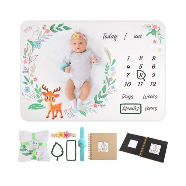 ピンク/-/-・ベビーの成長を記録しよう:毎月の赤ちゃんの成長記録を残したいですか？ 私たちの赤ちゃん月齢ブランケットは、ご両親が赤ちゃんのすべてのマイルストーンを記録するのに役立つようによく設計されています。この柔らかいフランネルのベビー...