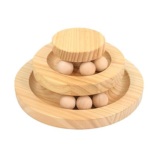 カジュアル木製：松/-/GR327・Color:木製：松・ネコのおもちゃ猫の玩具はボールが飛び出さないデザインで、遊びすぎてもボールがなくなってしまう心配はありません。猫はクルクル回るボールを何度も追いかけます。猫じゃらし同様に猫ちゃんも飽...