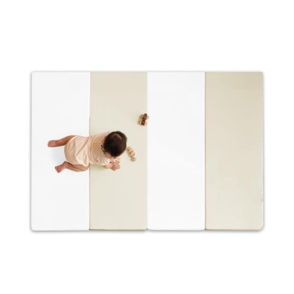 ベージュ×ホワイト/160×120cm/-・防音プレイマットわんぱくなお子さまが転んでも、転がっても、飛び跳ねても大丈夫使い心地、座り心地、防音・はっ水等の機能性など、ママ・パパや子ども目線の「うれしい」がいっぱいのプレイマットです豊富なカ...