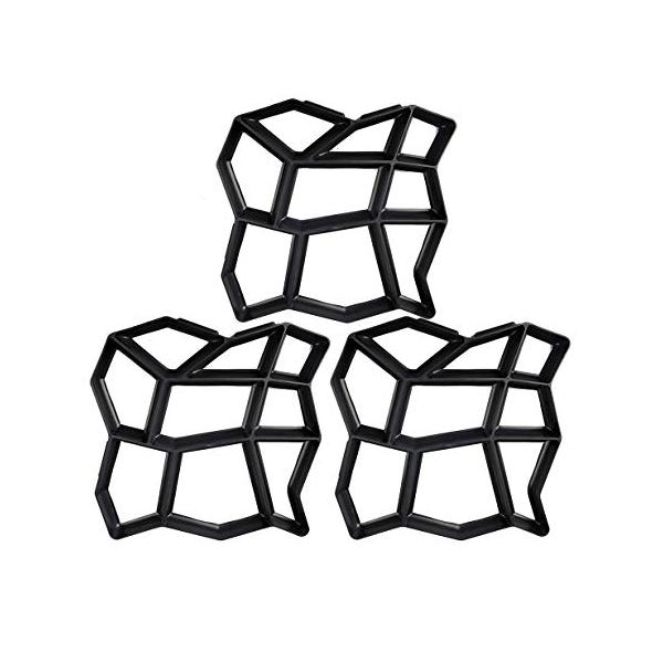 コンクリート/3個セット/-・Size:3個セット・パッケージ個数:1・石畳の道が簡単に作れるガーデニング用のコンクリート型枠、お得な３個セットです。・プラスチック製で軽量なので、繰り返しの作業でも負担になりません。・カラーセメントを使用し...