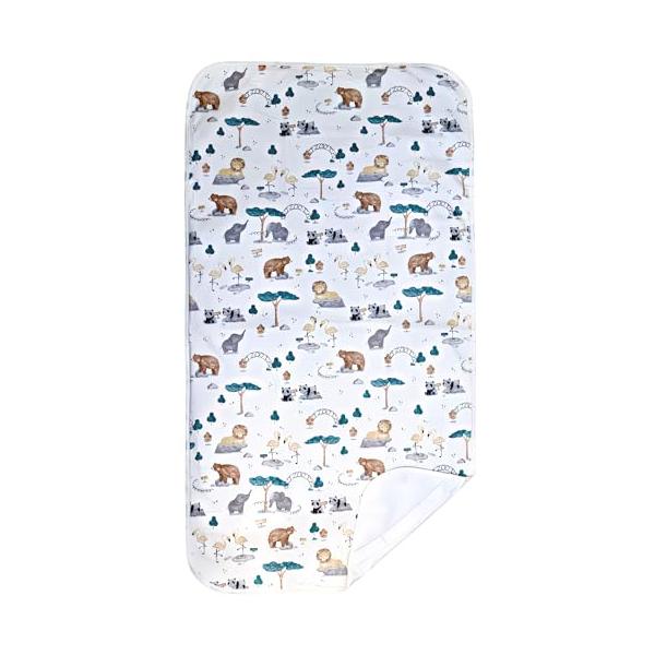 動物園/70×120cm/-・Color:動物園・?かわいい柄当店大人気の柄に、Lサイズが新登場防水シーツは無地が多いですが、かわいい柄のシーツは使う皆さんを笑顔にしてくれます。・?ゴム付きで安心四隅には太いゴムが付いているので、シーツがズ...