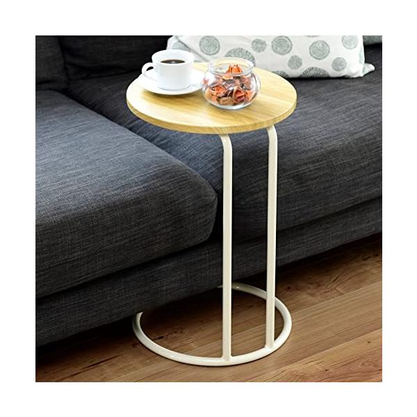 5.サイドテーブル(コの字・丸型・完成品)5)オーク/直径33×高さ52.5cm/BST-30R(OK/WH)・Color:5)オークStyle:5.サイドテーブル(コの字・丸型・完成品)・パッケージ個数:1・完成品・本体サイズ:幅33×奥...