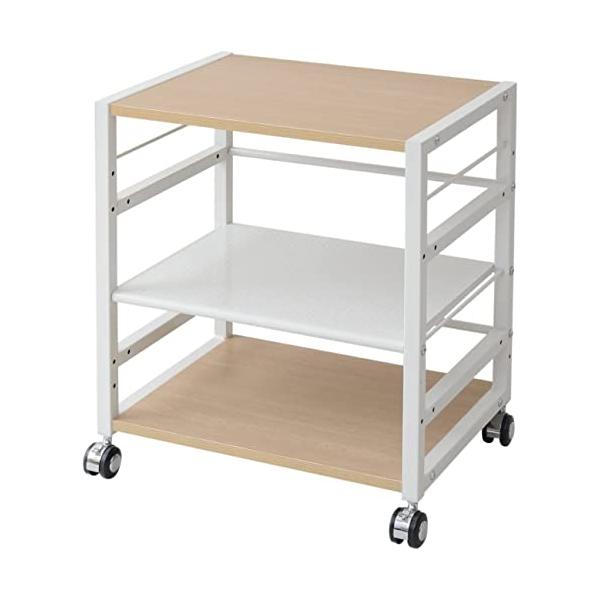 サイドワゴン(高さ63)ナチュラル/アイボリー/幅53×奥行40×高さ63cm/NNGS-3(NA/IV)・Color:ナチュラル/アイボリー・パッケージ個数:1・本体サイズ:幅53×奥行40×高さ63cm・本体重量:9.5kg・材質:フレ...