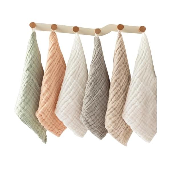 シンプル6枚組Ｅ(30*30cm)/Ｍ/LLCP-00001・Color:6枚組Ｅ(30*30cm)・素材： 綿100%（100％天然素材）　6重ガーゼ　サイズ：30×30cm　伸縮性があるガーゼ(Washed Gauze)素材を採用するた...