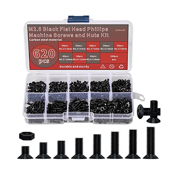 ブラック/-/M2.5 black flat screws・これらのM 2.5黒ネジ材料：良質な炭素鋼から作られ、黒ネジ、高硬度、耐食性と良好な安定性を持っている。これらのネジは非常に小さいネジであり、小型電気機器に用いられる・ねじタイプ：...