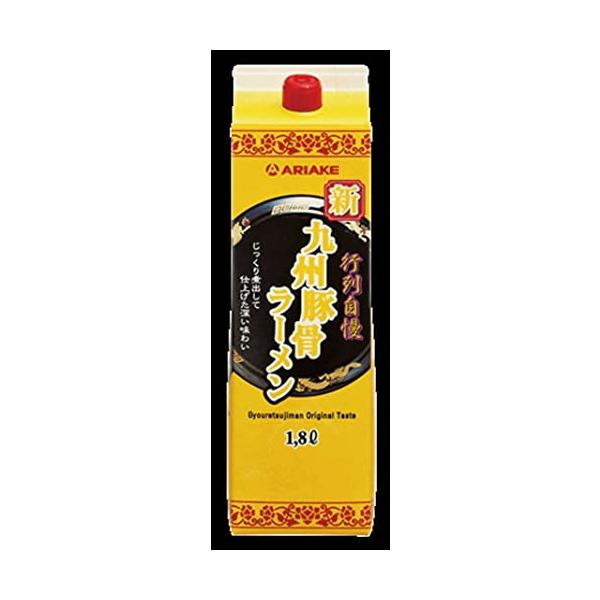 新・九州豚骨ラーメン-/1.8リットル (x 1)/-・パッケージ個数:1・内容量:1.8l・原材料:ガラスープ(鶏・豚)、しょうゆ、食用油脂、砂糖、たん白加水分解物、食塩、でん粉、昆布エキス、野菜エキス、豆板醤、香辛料、調味料(アミノ酸等...