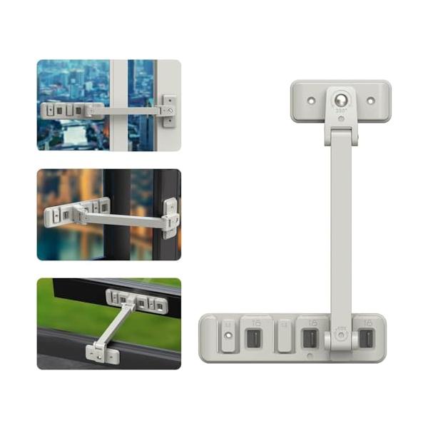 高品質素材高品質のABSプラスチックとPOMを採用して、優れた耐久性があります。強力なのにはがせる3Mのシールで簡単にインストールできます。安全的な無毒・無味、環境にやさしい窓ロックで、生活をより安全、安心にしております。・事故予防窓ロック...