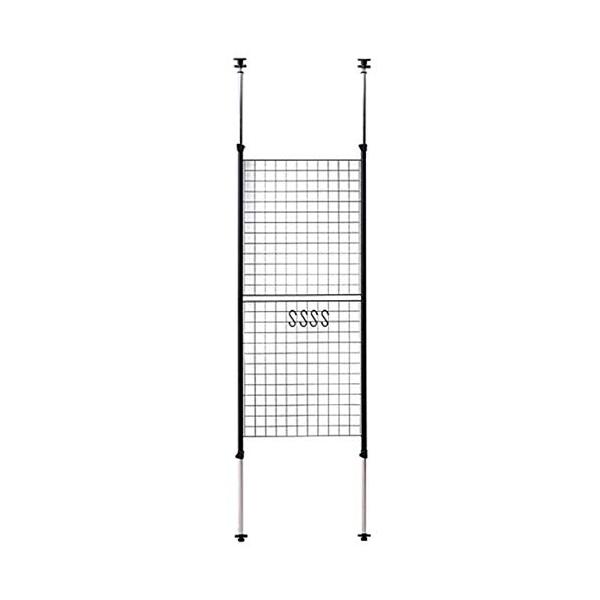 ワイヤー(幅60)ブラック/幅60/SP-60(MBK)・Color:ブラックStyle:ワイヤー(幅60)・パッケージ個数:1・本体サイズ:幅60×奥行5×高さ166.5-295.5cm・全体耐荷重:6kg・材質:スチール(粉体塗装、クロ...