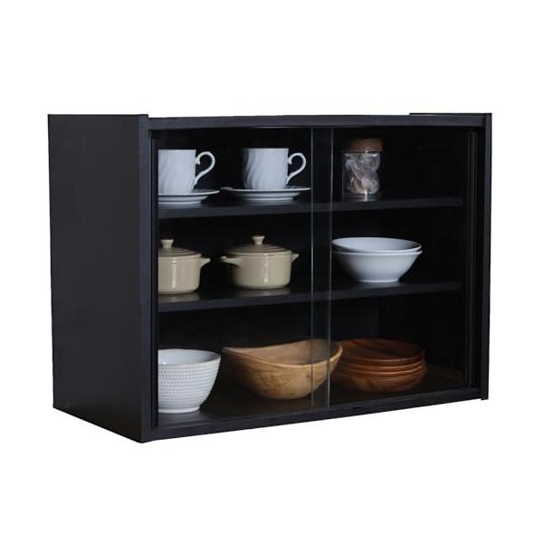 幅 60cmブラック/幅 60cm/99699・Color:ブラックSize:幅 60cm・パッケージ個数:1・サイズ:幅60×奥行29×高さ44cm・本体重量:9kg、耐荷重:(全体)20kg/(棚板)10kg・素材・材質:ガラス・プリン...