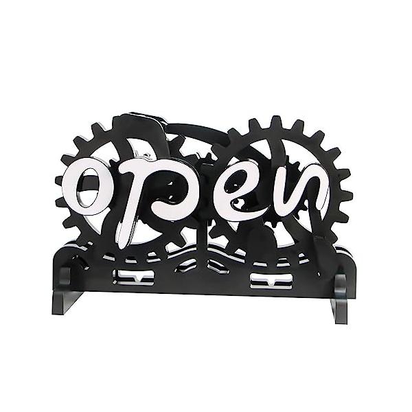 ブラック/-/-・Color:ブラック・操作が簡単「p」の文字を上に持ち上げると歯車が回転し、一瞬のうちにして表示が「closed」に変わります。「open」と「closed」が一瞬にして切り替わる。面白いだけでなく。実用でもある。・ユニー...