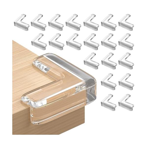 透明/1)L型/FZJ-00・Size:1)L型・?何よりも、赤ちゃんの安全を最新改良型：緩衝エアバッグ設計です。通常コーナークッションの５倍の弾力で、赤ちゃんをケガから守ります。コーナークッションは高品質のPVC透明素材を採用し、ハニカム...