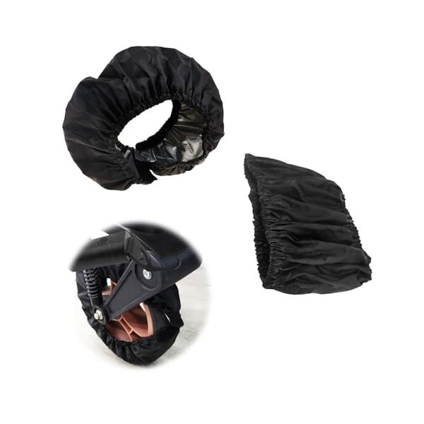 黒/-/-・パッケージ小さい2枚入り。直径約20cmのホイールに適しています。・ポリエステル製・丈夫高品質なポリエステル素材で作られて、とても丈夫な生地は耐摩擦性に優れて耐久性も抜群、長時間にご使用いただけます。・屋外の旅行車輪カバーはベビ...