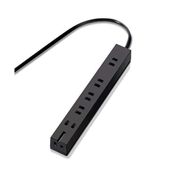 6個口(回転機能付き)・ブラック 1m T-KF01-2610BK・・Size:1m・回転パーツにより、転倒防止・ネジ固定・吊れる、ほこり防止シャッター、雷サージ付機能電源タップ。・未使用時にほこりの侵入を防止する「ほこり防止シャッター」を...