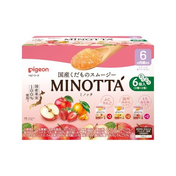 -/-/4902508273527・FlavorName:6個セット (3種×2個)・国産くだものでつくった赤ちゃんのためのスムージー