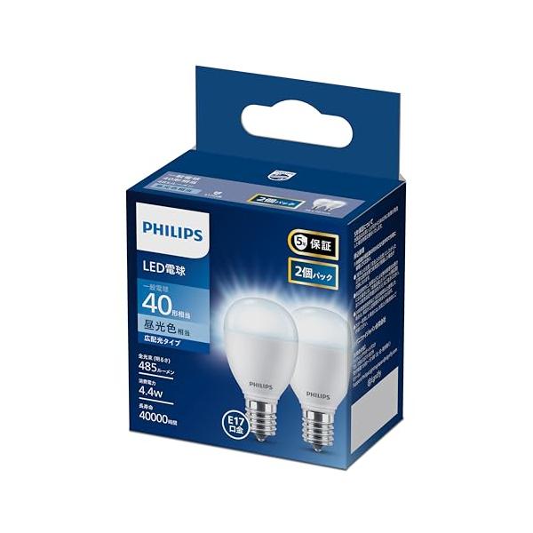 2個入り昼光色/40W相当/LDA4D-G-E17/E/K/2P-A・Color:昼光色Size:40W相当Style:2個入り・パッケージ個数:1・全光束：485lm　一般電球40形相当・定格消費電力：4.4W・光源色：昼光色(6500K...