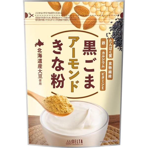 パッケージ個数:3・内容量:220g×3個セット・原材料:大豆(北海道産)、黒ごま、アーモンド・単品商品サイズ(高さ×奥行×幅):190mm×30mm×140mm