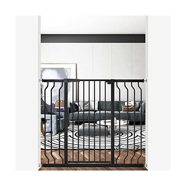 ブラック/104-111cm/w282・Size:104-111cmMaterialType:スチール　ブラック・「高さ100cm以上」つかまり立ちの赤ちゃんがよじ登れないように考えた高さ103cm以上のベビーゲート、セーフティー安全ゲート...