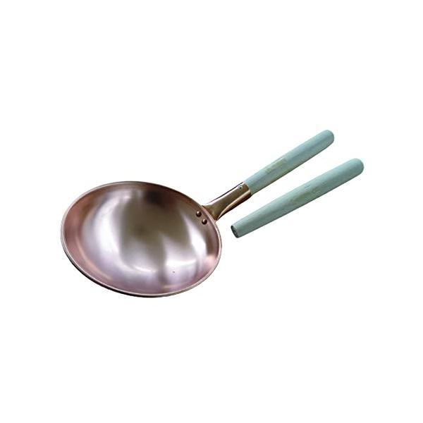 ブロンズ/φ110mm/WKL04・Size:φ110mm・パッケージ個数:1・直径(mm):φ110・質量(g):100・カルメ焼 銅・柄:木・色:?ブロンズ・銅製のカルメ焼 昔ながらのお菓子作りに